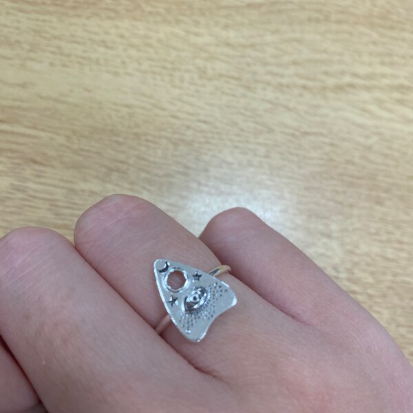 Planchette Ring, Ouija Ring, Moon and Star Ring, Planchette Jewelry ...