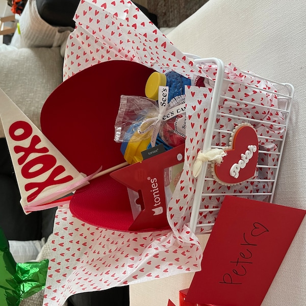 Scallop Heart Tag Heart Tag Valentine’s Basket Tags Valentine’s Day ...