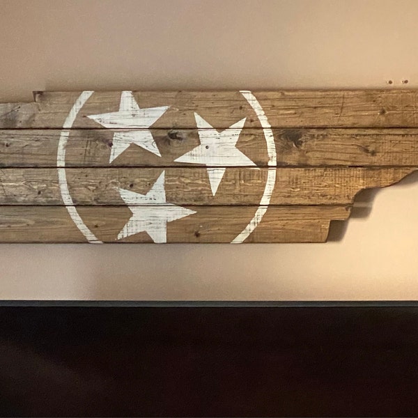 Tennessee State Flag Wooden Cut Out - Etsy