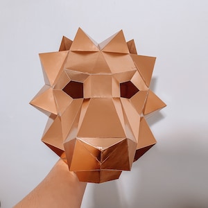 Lion Mask DIY Paper Mask, Printable Template, Papercraft, 3D Mask ...