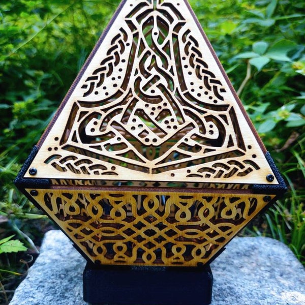 Viking Shadow Lantern – Norse Thor Hammer Mjolnir Pegan Night Light - Etsy