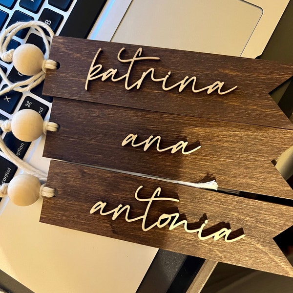 Snowflake Place Card, Winter Ornament, Personalized Snowflake Holiday ...