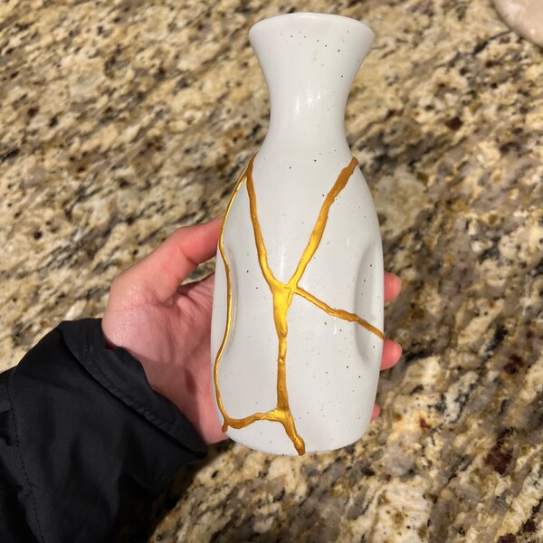 Small Kintsugi Bowl - Black Kintsugi Bowl - Broken Then Repaired - Wabi Sabi - Kintsugi Pottery ...