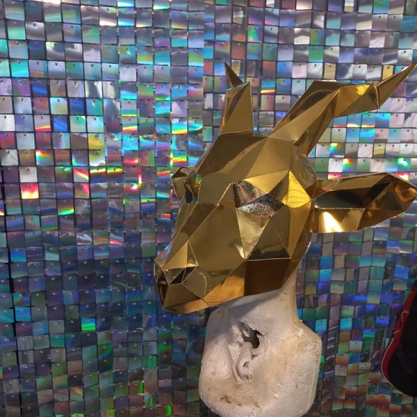 Make Fox Mask,diy Animal Head,3d Polygon Masks,instant Pdf Download ...