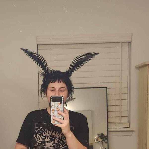 Rainbow Furry Moth Headdress. Moth Art, Funny Hair Piece. Animal Ears ...