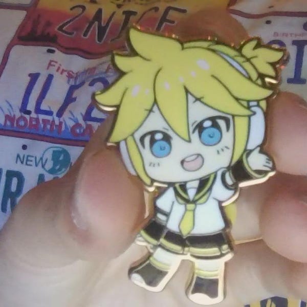 Virtual Vocalist Len Hard Enamel Pin - Etsy