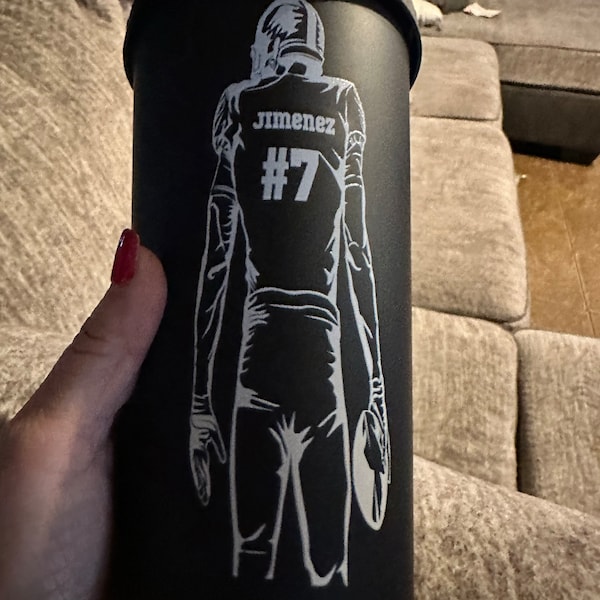 Football Water Bottle W/straw Lid, Football Mom,tumbler, Water Bottle ...