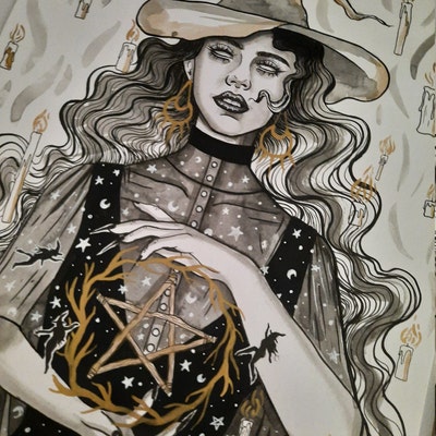 Coven Inktober Art Print - Etsy