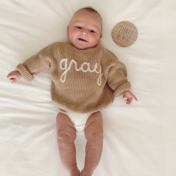 Personalized Embroidered Sweater for Baby | Personalized Infant and ...
