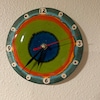 Art Clock, Ceramic Clock, Wall Round Clock, Unique Clock, Handmade ...