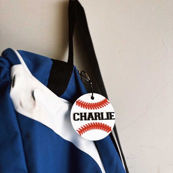 Baseball Bag Name Tags | Sport Keychains | Personalized Sports Keychain ...
