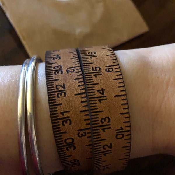 WRIST RULER BRACELET, Ruler Bracelet, Double Wrap Ruler Bracelet ...