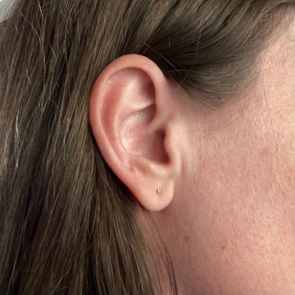 20G/18G/16G Disk Stud Push Pin Labret • Threadless Flat Back Earring ...