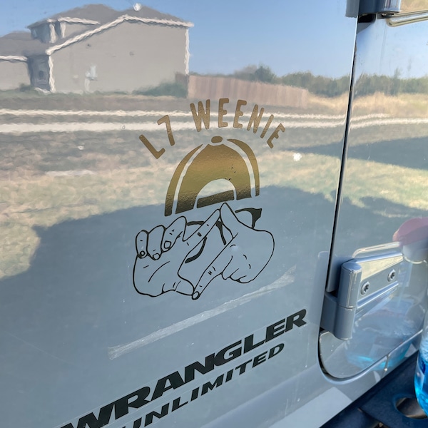 L7 Weenie Vinyl Decal Etsy