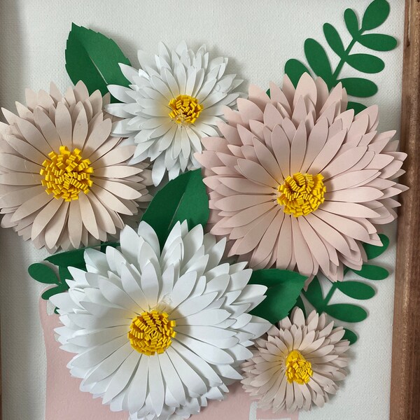 Daisy Paper Flower Pattern With Tutorial, SVG Cut Files and PDF ...