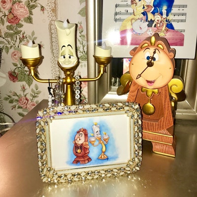 Be Our Guest Cogsworth & Lumiere Beauty and the Beast Watercolor ...