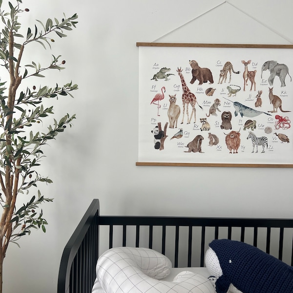 Animal Alphabet Chart | Wall Decor | Homeschool Decor | Classroom Decor ...