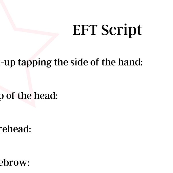 Emotional Freedom Techniques - EFT Tapping Scripts for Weight Loss ...