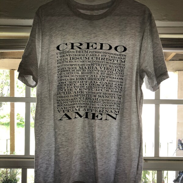 Apostles' Creed - Catholic T-shirt - Traditional Catholic - Latin ...