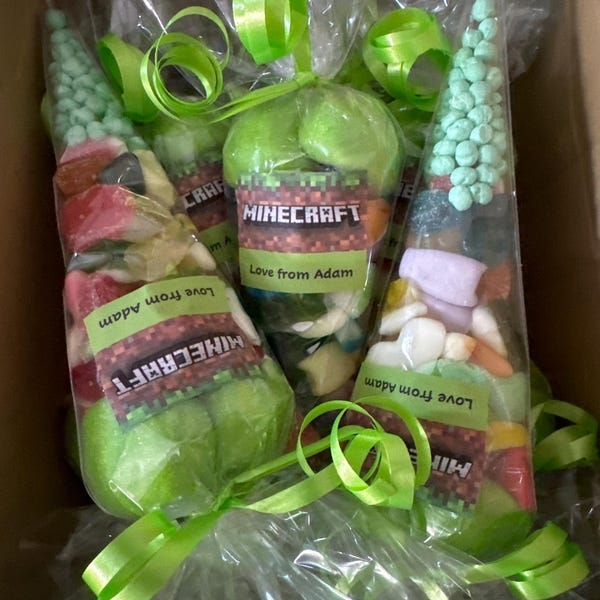 Minecraft Pick and Mix Sweet Cones - Etsy UK