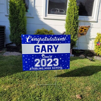 Graduation Yard Sign With H-stake Personalized Outdoor High - Etsy