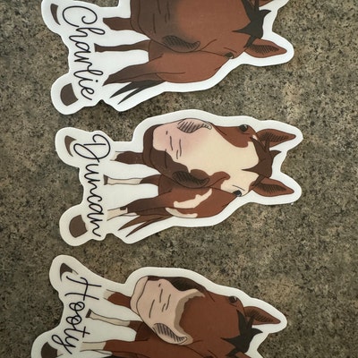 Customizable Animation Horse Sticker Personal Decal Cartoon Horse Gift ...