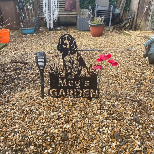 Personalized English Springer Spaniel Metal Garden Sign With Stake - Etsy