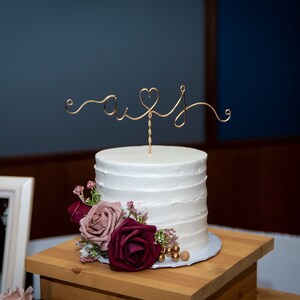 Minimalist Initials Wedding Cake Topper Custom Wedding Cake Topper ...