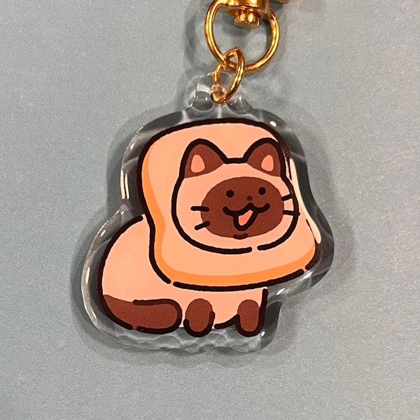 Cat Meme Keychain Double-sided Acrylic Charm - Etsy