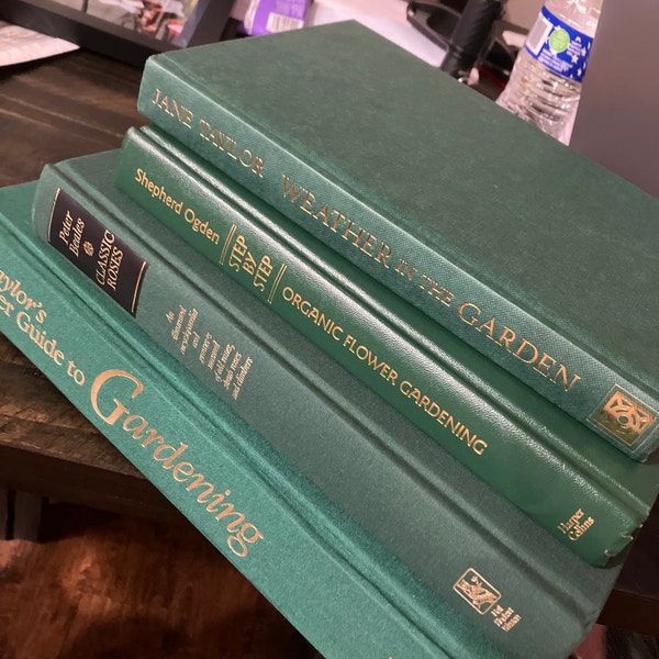 Vintage Gardening Books Collection, Gift for Gardener, Large Set of ...