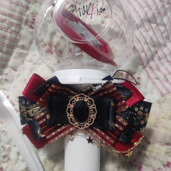 Light Stick Ribbon Bow, Handmade Ribbon Bow, Light Stick Accessory, Bow ...