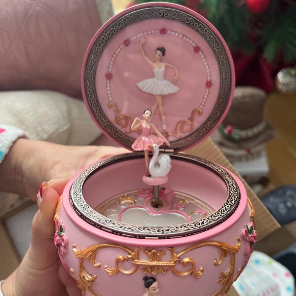Personalized Light up Carousel Music Box, Custom Engraved Ballet Girl ...