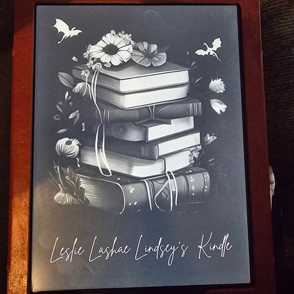 Custom Kindle Lock Screen, Book Stack Romantasy Kindle Screen Saver ...