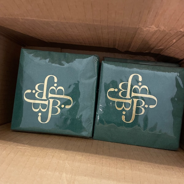 Corporate Logo Cocktail Napkins, Company Event 3-ply Napkins, Company ...