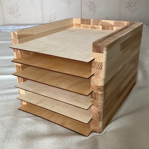 Paper Storage Desk Desk Organizer Wood Paper Storage File - Etsy