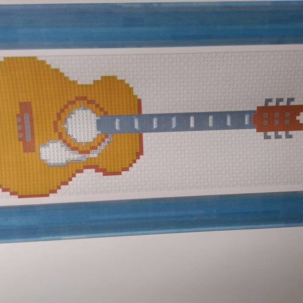 Acoustic Guitar Cross Stitch Pattern - Etsy