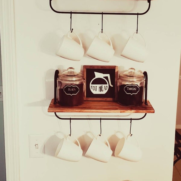 Pot Head Sign / Coffee Sign / Kitchen Sign / Coffee Bar Decor - Etsy