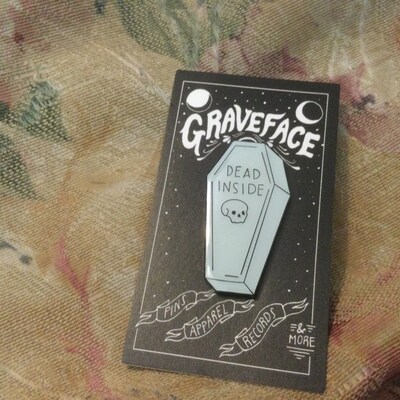 Dead Inside Coffin Enamel Pin - Etsy