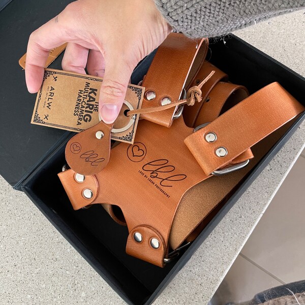 Karig, Leather Dual Camera Harness in Full Grain Water Buffalo, Multi ...