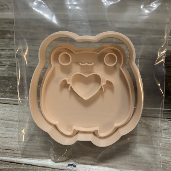 Frog Cookie Cutter | Animal Cookie Cutter Stamp Set | Love Heart Frog ...