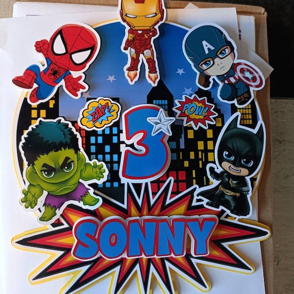 Superhero Cake Topper / Avengers. - Etsy