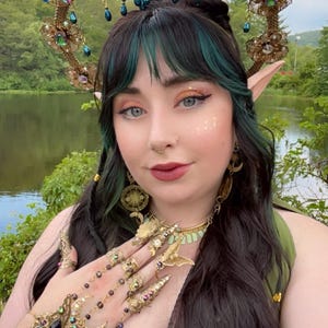 Devilish Horns Headpiece Halloween Headdress Circlet Fantasy Hairband ...