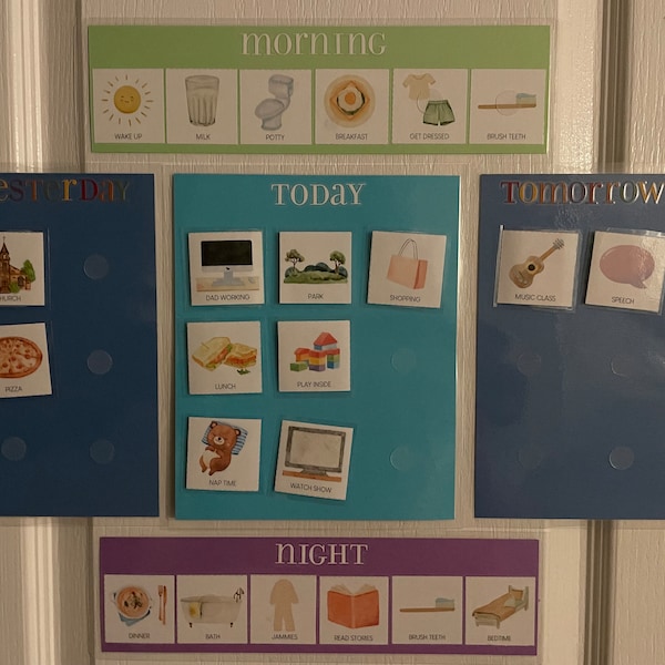 VISUAL CHORE CARDS & Charts for Kids | Responsibility Schedule ...