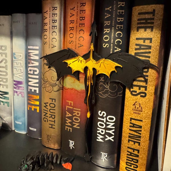 Fourth Wing Double Dragon BOOK INSERT | Book Mark | Book Accessory ...