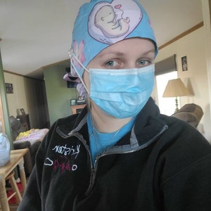Anatomy Scrub Cap for Women Uterus Surgical Caps Ponytail - Etsy