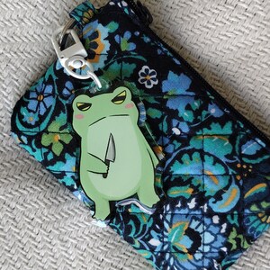 Frog With Knife Keychain Acrylic Keychain Cute Frog With Knife Frog ...