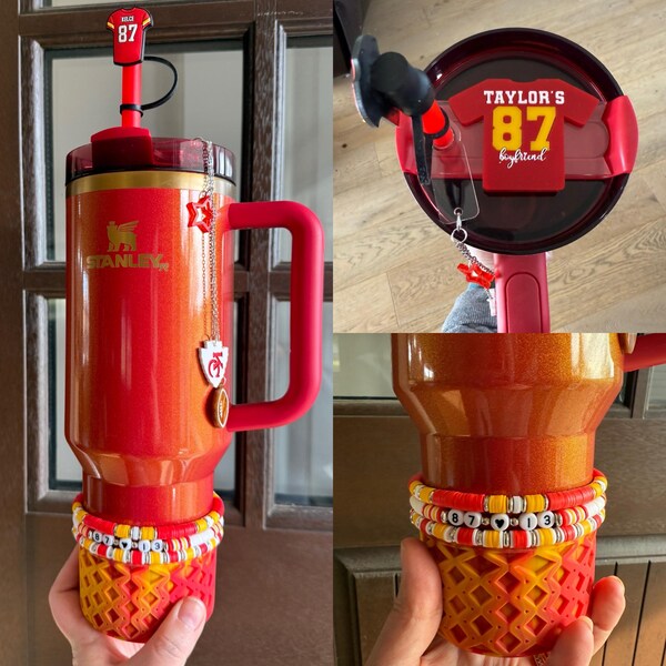 Personalized Maroon and Black Stanley Bracelet Stack, Boot Topper. - Etsy