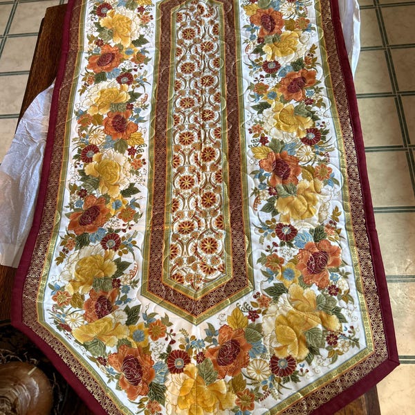 Batik Bed Runner, Quilted Bed Runner, Handmade Quilts for Sale, Home ...