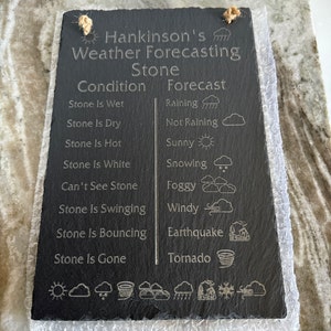 Fun Personalised Weather Forecasting Stone. A Marvellous Gift Made From ...