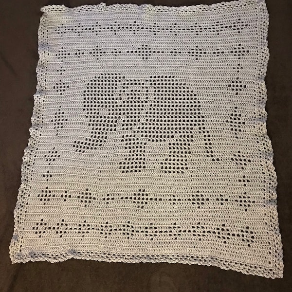 Filet Elephant Blanket Crochet Pattern - the Lavender Chair - *PDF FILE ...